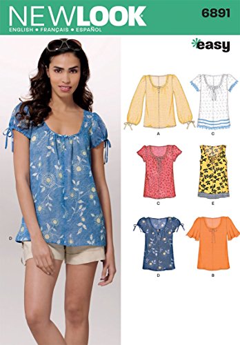 【中古】【未使用・未開封品】Simplicity New Look Easy Pattern 6891 Misses Pull-On Tops with Variations at Sleeve Sizes 10-12-14-16-18-2...