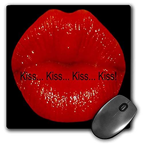 【中古】【未使用・未開封品】3drose LLC 8?x 8?x 0.25インチレッドキス唇ブラック背景Kiss Kiss Kissマウスパッド(MP 14773?_ 1?)【メーカー名】【メーカー型番】【ブランド名】3dRose Offi...
