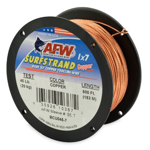 【中古】【未使用・未開封品】(90m, 14kg Test, Copper) - American Fishing Wire Surfstrand Copper 1x7 Bare Trolling Wire【メーカー名】【メーカー型番】【ブ...