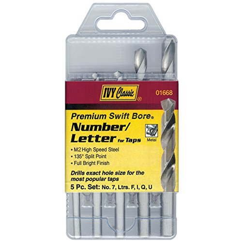 【中古】【未使用・未開封品】IVY Classic 01668 5-Piece Number/Letter Drill Set, M2 High-Speed Steel, 135-Degree Point, Sturdy Plastic C...