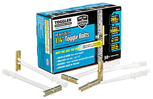 【中古】【未使用・未開封品】TOGGLER SNAPTOGGLE BB Toggle Anchor, Zinc-Plated Steel Channel, Made in US, 3/8 to 3-5/8 Grip Range, For 1...