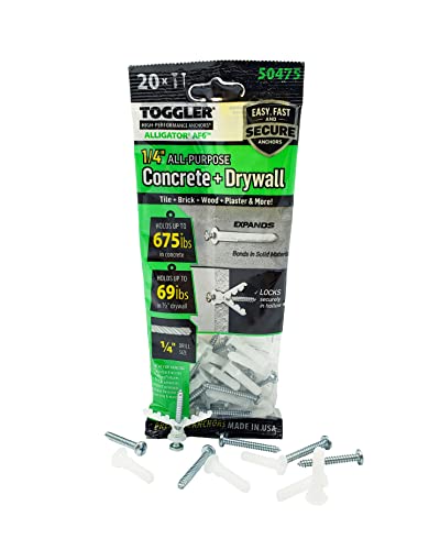 【中古】【未使用・未開封品】TOGGLER ALLIGATOR AF6 Flanged Anchor with Screws, Polypropylene, Made in US, For #6 to #12 Fastener Sizes ...