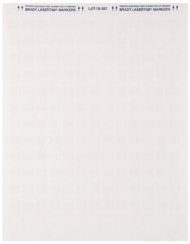 【中古】【未使用・未開封品】Brady LAT-15-361-1 0.5 Width x 0.75 Height, B-361B Self-Laminating Polyester, Matte Finish White/Transluce...