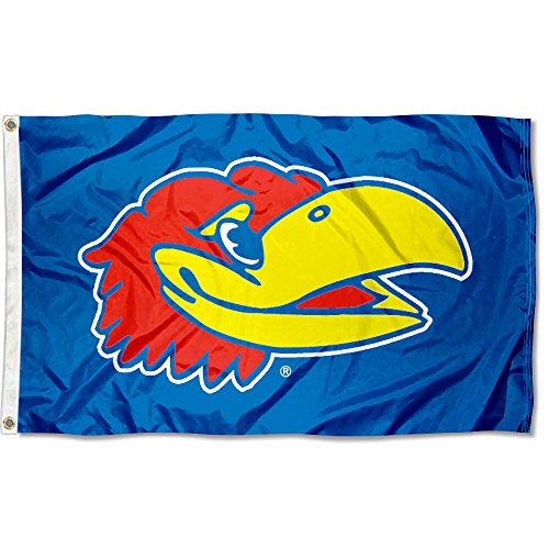 【中古】【未使用・未開封品】カンザスジェイホークスKu University Large Collegeフラグ【メーカー名】【メーカー型番】【ブランド名】College Flags and Banners Co. アウトドア, スポーツファ...