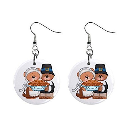【中古】【未使用・未開封品】感謝祭Bearsダングルボタンイヤリングジュエリー1インチラウンド12894134【メーカー名】【メーカー型番】【ブランド名】Blue Skies Plus 服＆ファッション小物, イヤリング 【商品説明】感謝祭...