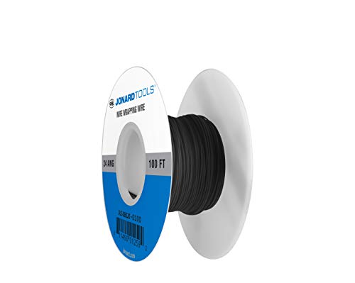 【中古】【未使用・未開封品】Jonard R24BLK-0100 Kynar Insulated Silver Plated Copper Wire, 24 AWG Wire Size, 0.030" Insulation Diameter...