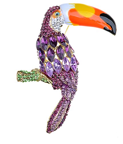 【中古】【未使用・未開封品】Alilang Womens Golden Tone Purple Rhinestones Tropical Toucan Parrot Bird Brooch Pin【メーカー名】【メーカー型番】【ブランド名】...