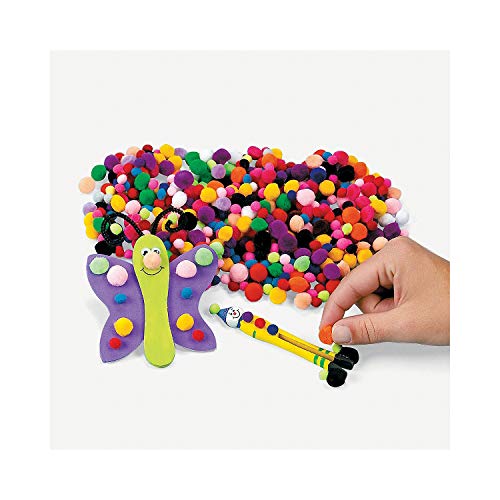 【中古】【未使用・未開封品】Tiny Acrylic Craft Pom Poms - 500 Pieces - Assorted Colors and Sizes by Fun Express【メーカー名】【メーカー型番】【ブランド名】F...