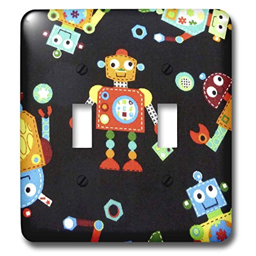 【中古】【未使用・未開封品】3drose LSP _ 39098?_ 2?Double Toggle Switch withレッド、イエローとオレンジRobots onブラック【メーカー名】【メーカー型番】【ブランド名】3dRose スイッ...