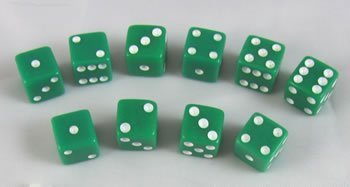 【中古】【未使用・未開封品】8mm Opaque Green with White Pips 10 Set by Koplow Games by Koplow Games【メーカー名】【メーカー型番】【ブランド名】Koplow Games ...