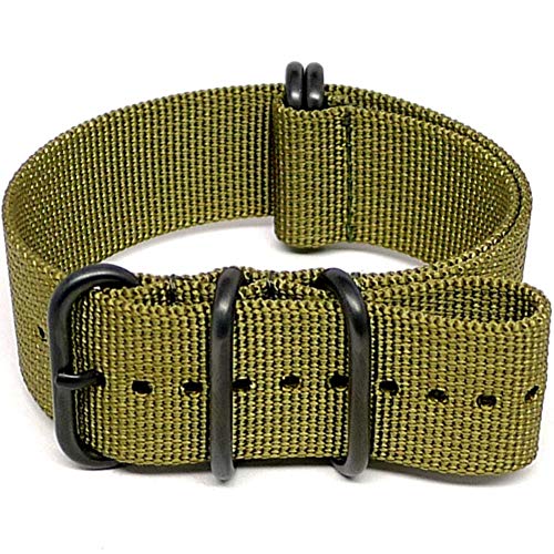 【中古】【未使用・未開封品】[DaLuca] Ballistic Nylon NATO Watch Strap - Olive (PVD Buckle) : 20mm【メーカー名】【メーカー型番】【ブランド名】DaLuca 時計バンド 【商...