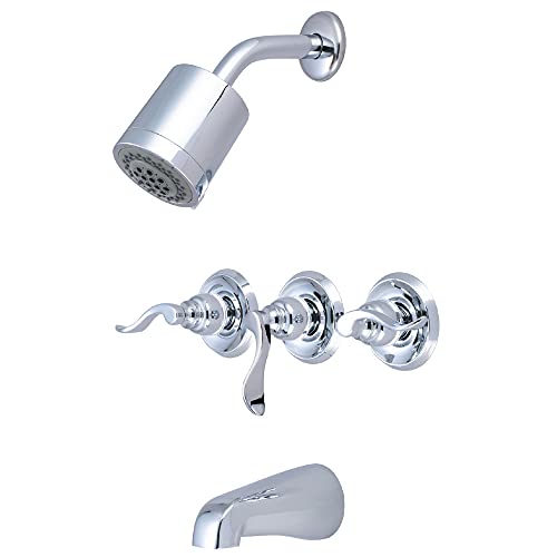 【中古】【未使用・未開封品】Kingston Brass KB8231NFL Three Handle Tub & Shower Faucet【メーカー名】【メーカー型番】【ブランド名】Kingston Brass 浴室水栓, DIY & ...