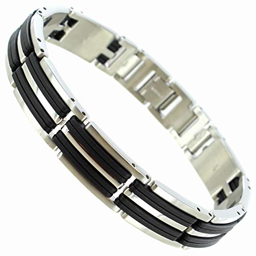 【中古】【未使用・未開封品】Rochet Roma Slickブラックリンクデザインソリッドステンレススチールブラックモダンメンズブレスレット【メーカー名】【メーカー型番】【ブランド名】Rochet Roma ブレスレット 【商品説明】Ro...