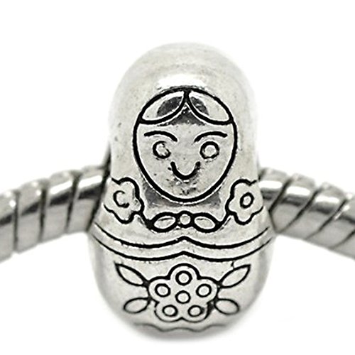 【中古】【未使用・未開封品】ヨーロピアンバブシュカ人形 ロシアチャームビーズ スペーサー スネークチェーンチャームブレスレット【メーカー名】【メーカー型番】【ブランド名】SEXY SPARKLES 服＆ファッション小物 【商品説明】ヨーロピ...