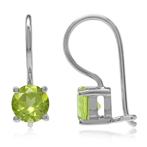 【中古】【未使用・未開封品】Silvershake 6mm ラウンドシェイプ ジェムストーン 925スターリングシルバー クロージャー フック イヤリング ジュエリー レディース, 適用なし, ナチュラルグリーンペリドット,【メーカー名】【...