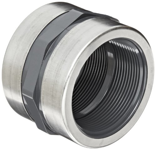 【中古】【未使用・未開封品】Spears 830-SR Series PVC Pipe Fitting, Coupling, Schedule 80, Gray, 1-1/4 Stainless Steel Reinforced NPT F...