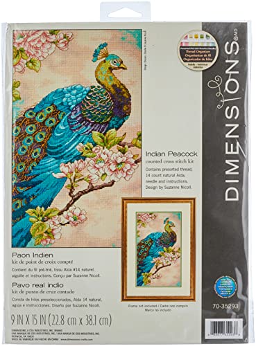 【中古】【未使用・未開封品】Indian Peacock Counted Cross Stitch Kit-9"X15" 14 Count (並行輸入品)【メーカー名】【メーカー型番】【ブランド名】Dimensions Toys - Ama...