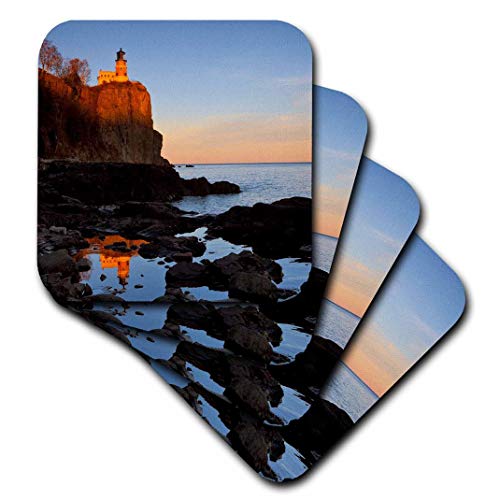 【中古】【未使用・未開封品】(set-of-4-Soft) - 3dRose cst_91374_1 Split Rock Lighthouse, Two Harbours, Minnesota US24 CHA0071 Chuck Han...