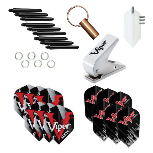 【中古】【未使用・未開封品】Viper Dart Accessory: Flight Hole Punch Tool with Assorted Poly Pro Flights (Steel and Soft Tip Darts)【メーカ...