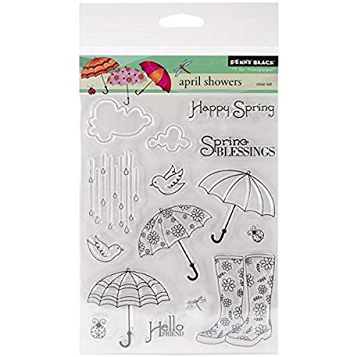 【中古】【未使用・未開封品】Penny Black Clear Stamps 5"X6.5" Sheet-April Showers (並行輸入品)【メーカー名】【メーカー型番】【ブランド名】Penny Black スタンプ, お絵かき・ね...