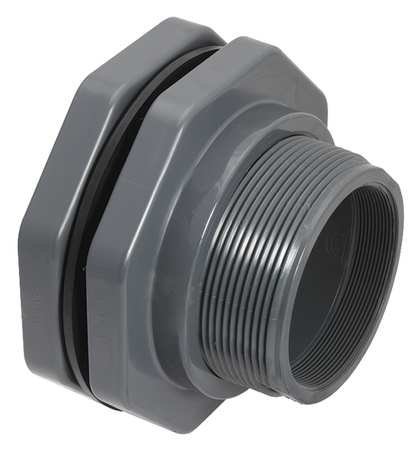 【中古】【未使用・未開封品】Hayward BFA1020TES 2-Inch Gray PVC Thread by Thread BFA Series Bulkhead Fitting with EPDM Standard Flange ...