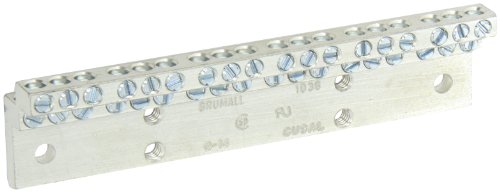 【中古】【未使用・未開封品】Neutral Bar and Neutral Assembly, 225A Neutral Bar, (36) 4-14 AWG Wire Range, 600VAC Voltage, 1.500 Width,...