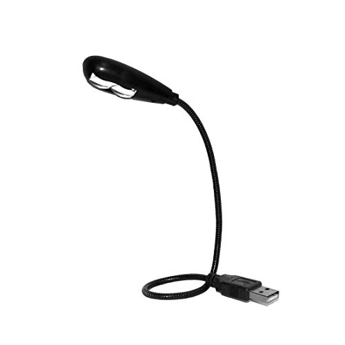【中古】【未使用・未開封品】USB Reading Lamp with 2 LED Lights and Flexible Gooseneck - Two Brightness Settings and On / Off Switch (B...
