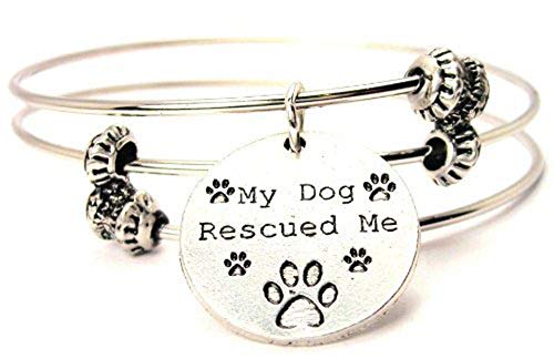 【中古】【未使用・未開封品】ChubbyChicoCharms私の犬Rescued Me Expandable Wire Tripleスタイルバングルブレスレット、2.5?"【メーカー名】【メーカー型番】【ブランド名】ChubbyChico...