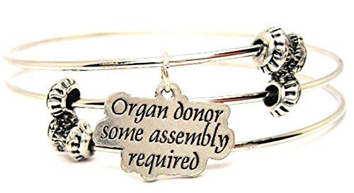 【中古】【未使用・未開封品】ChubbyChicoCharms Organ Donor Some Assembly Required Expandable Wire Tripleスタイルバングルブレスレット、2.5?"【メーカー名】【メーカ...