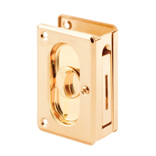 【中古】【未使用・未開封品】Prime-Line Products N 7365 Pocket Door Privacy Lock with Pull, 3-3/4-Inch, Polished Brass by Prime-Line Pr...