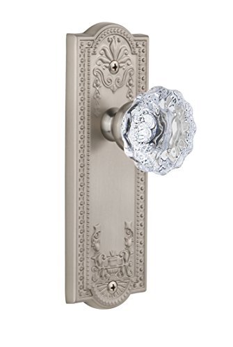 【中古】【未使用・未開封品】Grandeur Parthenonプレートwith Fontainebleauクリスタルノブ、Passage???2.375インチ、サテンニッケル【メーカー名】【メーカー型番】【ブランド名】Grandeur ド...