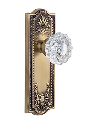 【中古】【未使用・未開封品】Grandeur Parthenonプレートwith Versaillesクリスタルノブ、Passage???2.375インチ、ビンテージ真鍮【メーカー名】【メーカー型番】【ブランド名】Grandeur ドアノブ...