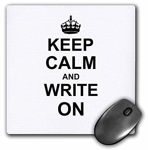 【中古】【未使用・未開封品】3dRose LLC 8 x 8 x 0.25インチ マウスパッド、Keep Calm and Write on Carry On Write On Write Write of Writing 著者 Phd T...