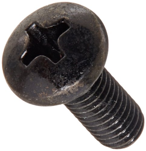 【中古】【未使用・未開封品】Steel Pan Head Machine Screw, Black Zinc Plated, Meets ASME B18.6.3, #2 Phillips Drive, #10-32 Thread Size...
