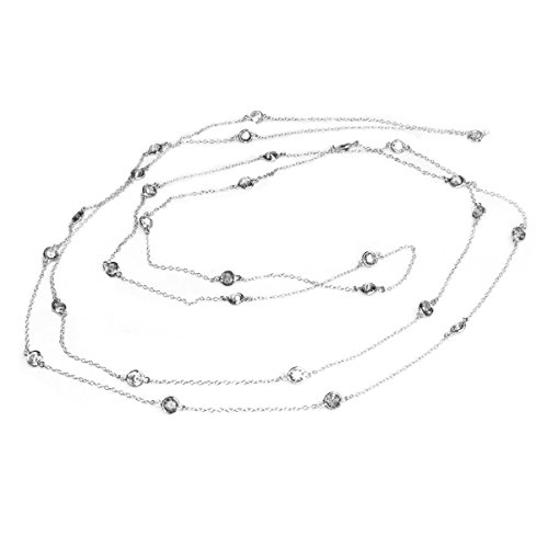 【中古】【未使用・未開封品】スターリングシルバーラウンドキュービックジルコニアリンクロングチェーンネックレス54?"【メーカー名】【メーカー型番】【ブランド名】Queenberry 服＆ファッション小物, チェーン 【商品説明】スターリング...