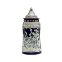 【中古】【未使用・未開封品】Collectible German Castle Festive Engraved Cobalt Blue Beer Stein with metal lid【メーカー名】【メーカー型番】【ブランド名】ELYY...