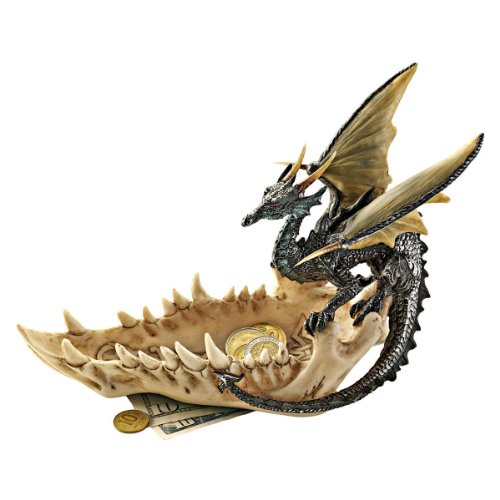 【中古】【未使用・未開封品】デザイン・トスカノ製 ドラゴンのアゴ オファーディッシュ(皿、小物入れ)彫刻 彫像 オファーディッシュ(皿)彫刻 彫像 / Design Toscano Jaw of the Dragon Offering Di...