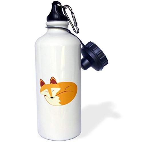 【中古】【未使用・未開封品】3dRose wb_175385_1 Cute Fennec Fox Cartoon Sports Water Bottle, 21 oz, White by 3dRose [並行輸入品]【メーカー名】【メーカー...