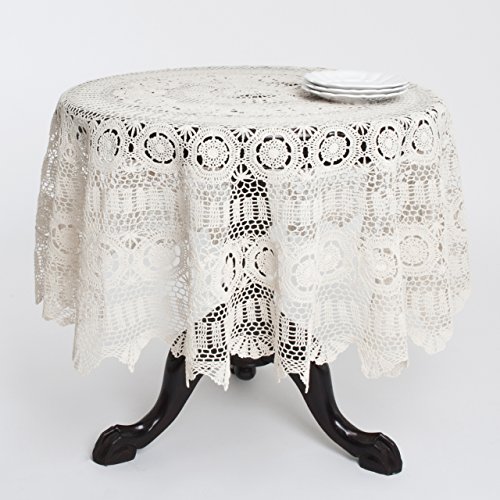 【中古】【未使用・未開封品】HANDMADE CROCHET LACE COTTON TABLELCOTH, ROUND by fenncostyles.com【メーカー名】【メーカー型番】【ブランド名】fenncostyles.com テ...