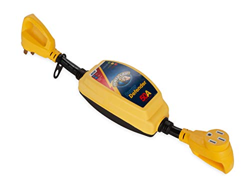 【中古】【未使用・未開封品】Camco (カムコ) パワーグリップ RV 50アンペア 電圧プロテクター | 最大4,200ジュールのサージ保護 | 診断LEDが配線障害を示す 輪郭のあるパワーグリップハンドル (55306)【メーカー名】...
