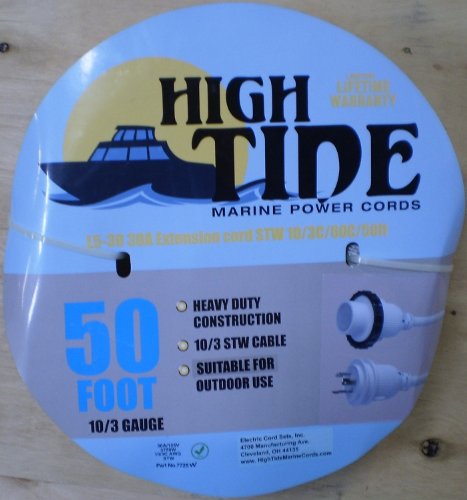 【中古】【未使用・未開封品】ホワイト30?A , 50足Marine / Shore電源コード( 7725?W )【メーカー名】【メーカー型番】【ブランド名】High Tide Marine Cords 船舶・マリン用品 【商品説明】ホワイ...