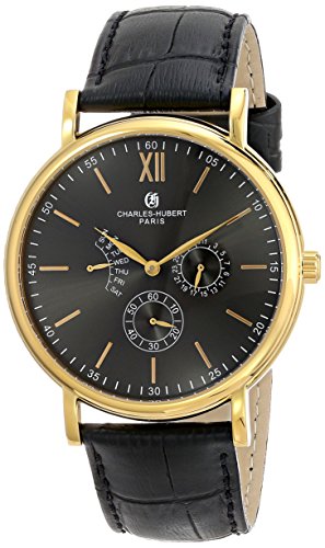 【中古】【未使用・未開封品】Mens Charles Hubert Stainless Leather Band Watch【メーカー名】【メーカー型番】【ブランド名】Charles Hubert, Paris 腕時計, 海外ブランド 【商...