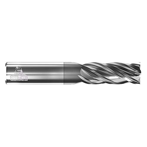 【中古】【未使用・未開封品】CGC Tools GM12F4 Gorilla High Performance Carbide End Mill, GMX-35 Coating, Flat, 4 Flute, 1/2 Diameter, 1...