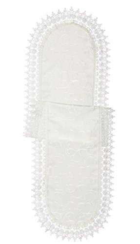 【中古】【未使用・未開封品】(36cm x 140cm, Ivory) - Flower Bow Vintage Design Table Runner 36cm x 140cm Colour ivory【メーカー名】【メーカー型番】【ブラ...