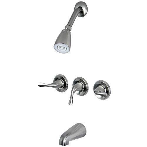 【中古】【未使用・未開封品】Kingston Brass KB2238YL Three Handle Tub Shower Faucet Satin Nickel【メーカー名】【メーカー型番】【ブランド名】Kingston Brass 浴室...