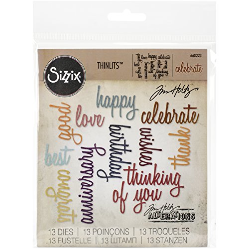 【中古】【未使用・未開封品】Sizzix Thinlits Dies 13/Pkg By Tim Holtz-Celebration Script Words by Sizzix【メーカー名】【メーカー型番】【ブランド名】Sizzix Ho...