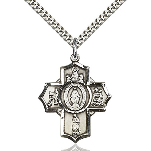 【中古】【未使用・未開封品】Bonyak Jewelry スターリングシルバー製 ペンダント 1 1/4 x 1インチ 重量感のあるカーブチェーン付き【メーカー名】【メーカー型番】【ブランド名】Bonyak Jewelry ギフトセット, ...