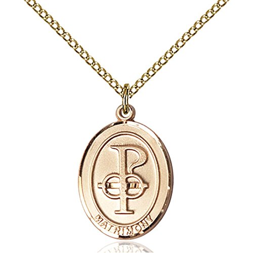 【中古】【未使用・未開封品】Bonyak Jewelry 金張り マトリモニーペンダント 3/4 x 1/2インチ 18インチの金張りの縁石チェーン付き【メーカー名】【メーカー型番】【ブランド名】Bonyak Jewelry ギフトセット ...