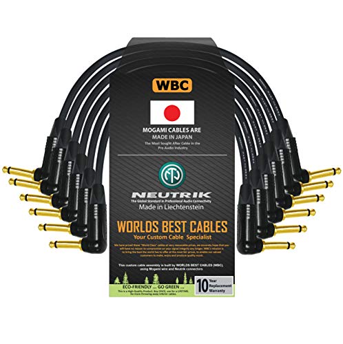 【中古】【未使用・未開封品】6単位???9インチ???Guitar InstrumentケーブルカスタムMade by Worlds Bestケーブル???Mogami 2524配線と使用Neutrik np2rx-b 1?/ 4インチ( ...