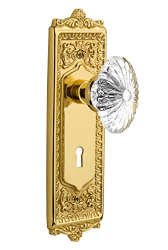 【中古】【未使用・未開封品】Nostalgic Warehouse Egg & Dartプレートwith KeyholeオーバルFlutedクリスタルガラスノブ Mortise 703674 1【メーカー名】【メーカー型番】【ブランド名】N...